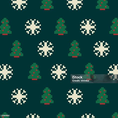 8bit 픽셀 크리스마스 스웨터 패턴입니다 귀여운 픽셀 장식 크리스마스 휴일 전통 스웨터 빨간 양말 순록 선물 상자 및 활