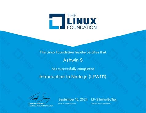 Ashwin S On Linkedin Nodejs Javascript Linuxfoundation