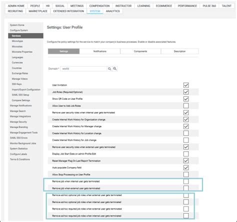 Configuration Options For Terminated Users