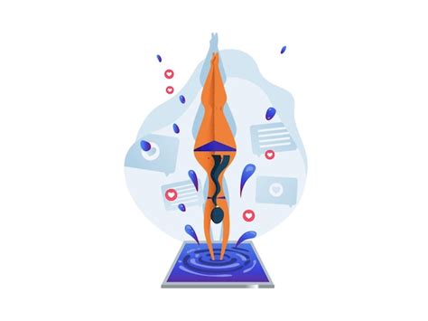 서비스 일러스트레이션 프리미엄 벡터