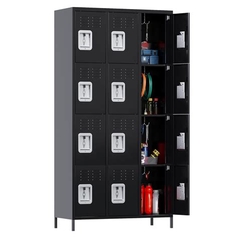 Aobabo 12 Doors Metal Storage Locker For Employees Storage Locker For School Office Gym Bedroom