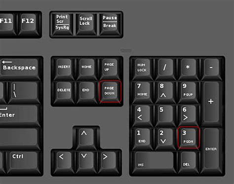 کلید Page Down تک دیک