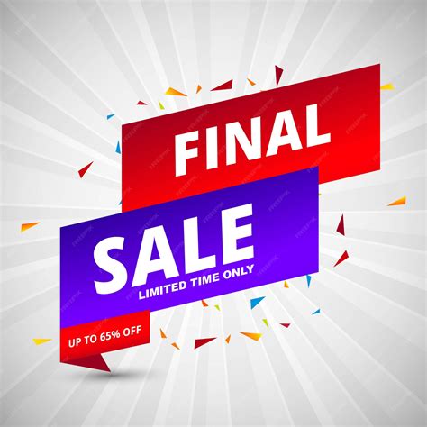Free Vector Final Sale Banners Colorful Template