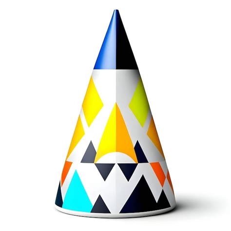 Premium Ai Image Abstract 3d Geometric Figures Bright Colours And Shapes Pyramid White