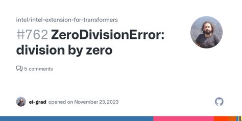 Zerodivisionerror Division By Zero · Issue 762 · Intelintel