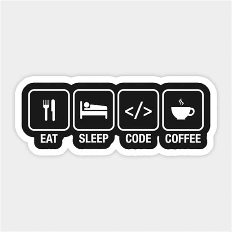 Sticker Sticker Design Coding Eat Sleep Code