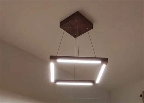 Pure White Aluminium Rectangular Light Pendent Light 1800mm Geometric