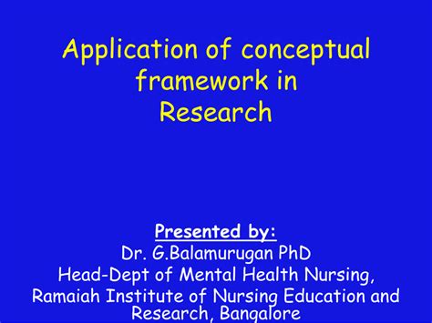 PDF Application Of Conceptual Framework In Research