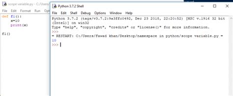 Namespace In Python And Variable Scope With Example