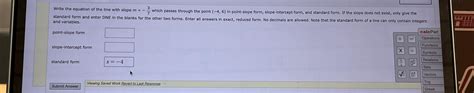 Solved Write The Equation Of The Line With Slope M Chegg