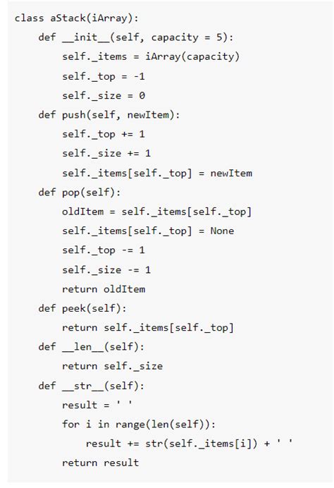 Solved Assume The Following Class Implements The Stack Abstract Data