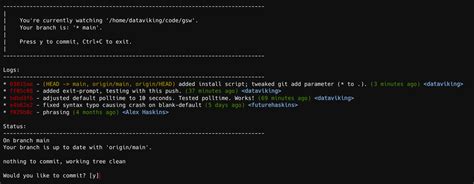 [oc] Gsw Git Status Watch A Tui Hud For Your Repos R Unixporn
