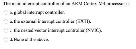 Solved Before An Arm Cortex M Processor Branches To An Chegg