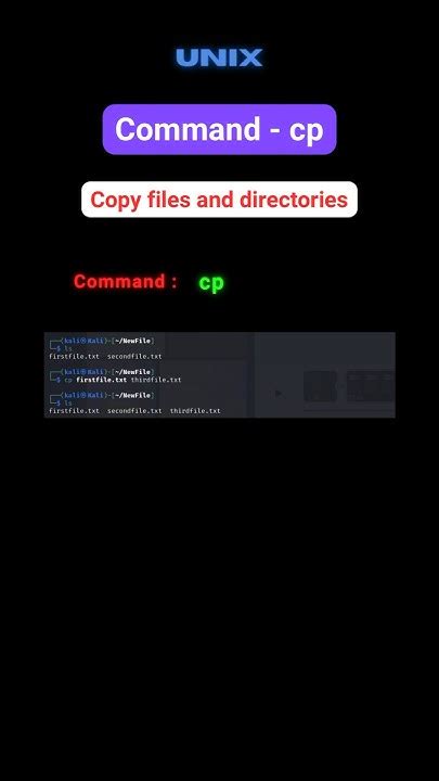 Cp Command In Unix Youtube
