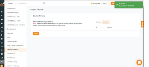 Session Activity Timeout Setting Insuredmine Crm Optimize And Grow Your Insurance Agency