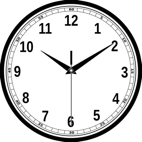 Free Black And White Clock Vector Art Download 10073 Black And