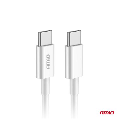 Data Charging Cable Usb Type C To Usb Type C 60w A 100cm Fulllink Amio White Skroutz Gr