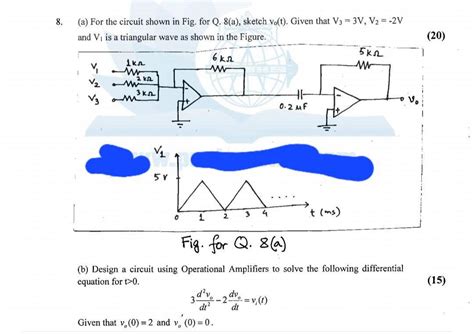 Solved A For The Circuit Shown In Fig For Q A Sketch Chegg