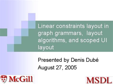 Linear Constraints Layout In Graph Grammars Layout Algorithms