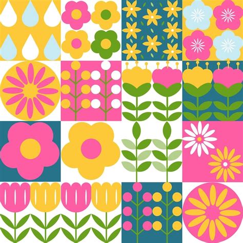 Premium Vector Spring Scandinavian Design Pattern