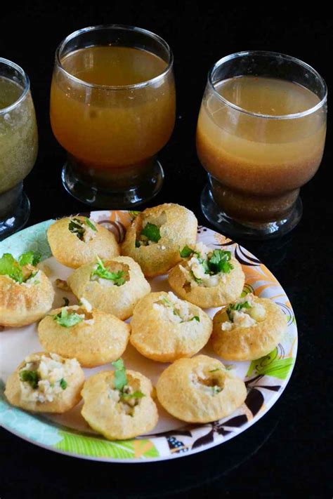 Pani Puri With Three Pani Flavours Indian Street Food Recipe Gayathris Cook Spot