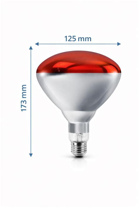 Philips 250w Infrared Isıtma Lambası Br125 E27 Kızılötesi Kırmızı Işık Ampul Hayvan Isıtma
