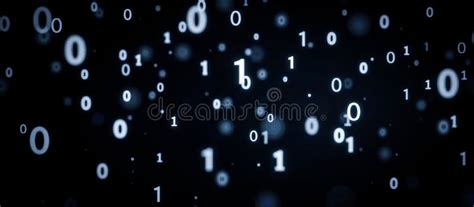Binary Code Overlay Binary Code Background With Floating Numbers Zero
