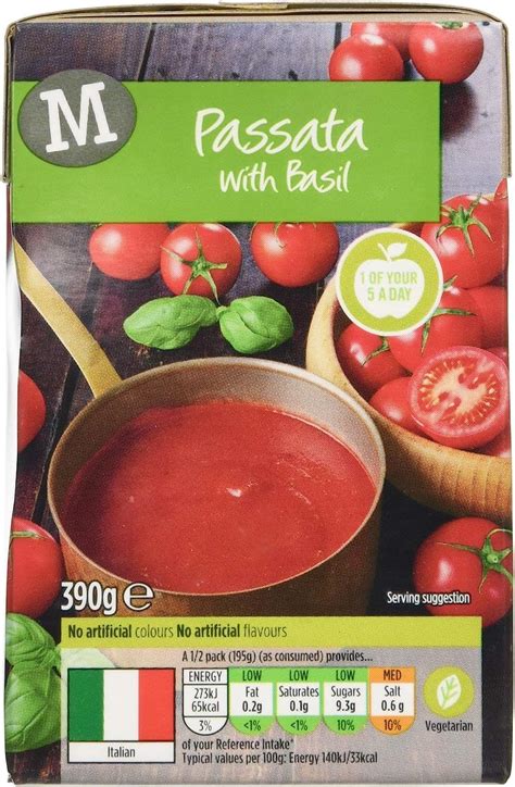 Morrisons Passata With Basil 390g Uk Grocery