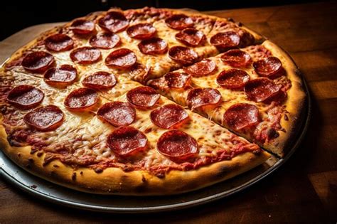Premium Photo Pepperoni Pizza A Feast For