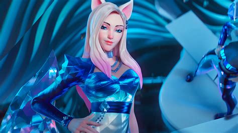 Wallpaper Ahri League Of Legends League Of Legends Foxy Ears Kda