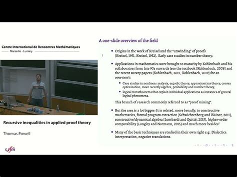 Free Video Recursive Inequalities In Applied Proof Theory From Centre International De