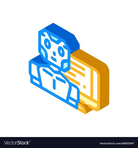 Robot Chat Bot Isometric Icon Royalty Free Vector Image