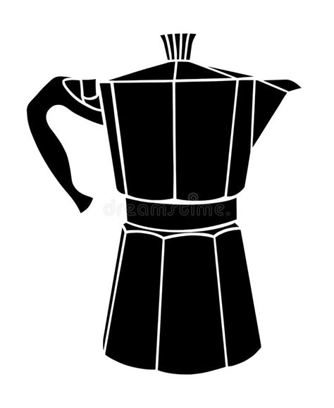 Italian Coffee Maker Or Moka Pot Stock Vector Illustration Of