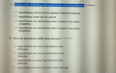 Solved Which Of The Following Statements Is True About