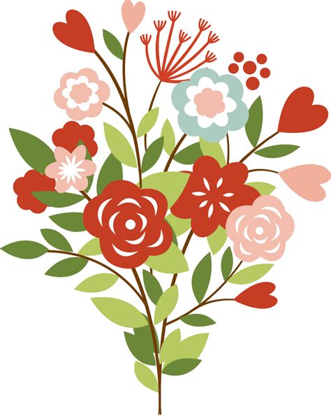 花束のイラスト・画像no675『ポップな花束』／無料のフリー素材集【百花繚乱】
