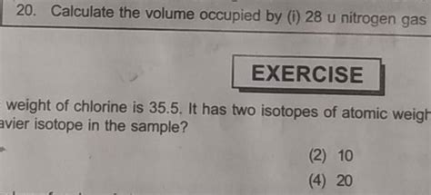 Calculate The Volume Occupied By I U Nitrogen Gas Filo