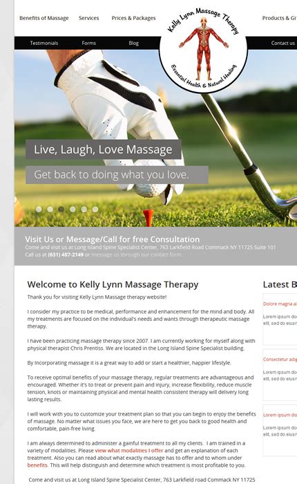 Massage Therapy Website Design Custom Massage Therapy Websites At