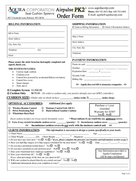 Fillable Online SofTech Basic Order Form Aquila Corporation Fax Email