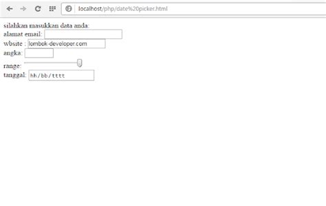 Membuat Input Date Picker Menggunakan HTML