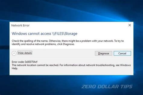 How To Fix Network Error Code 0x800704cf In Windows 10
