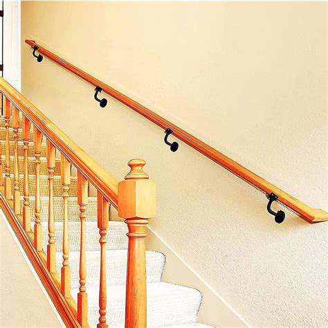 Buy Hofssi 6pcs Heavy Duty Stainless Steel Handrail Brackets Set Wall Mount Supports Black