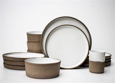 Handmade Stoneware Dinnerware Set 16 Pcs Service For 4