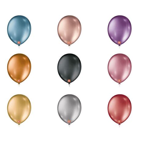 Balões São Roque Metalizado Nº 16 Redondo C10un Escolha á Cor Shopee Brasil