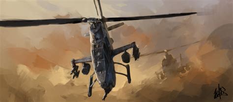 Abe Yasushi Umizoi Tibet Original Ah 1 Cobra Air To Surface Missile Aircraft Attack