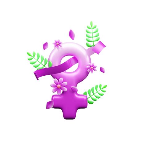 Women Day Sign 3d Render Or Female Sign Symbol 3d Render Or Decorative