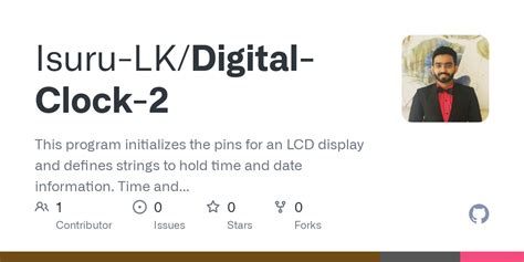 Github Isuru Lkdigital Clock 2 This Program Initializes The Pins For An Lcd Display And