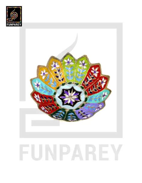 Brass Leaf Design Dry Fruit Bowl 4 Funparey