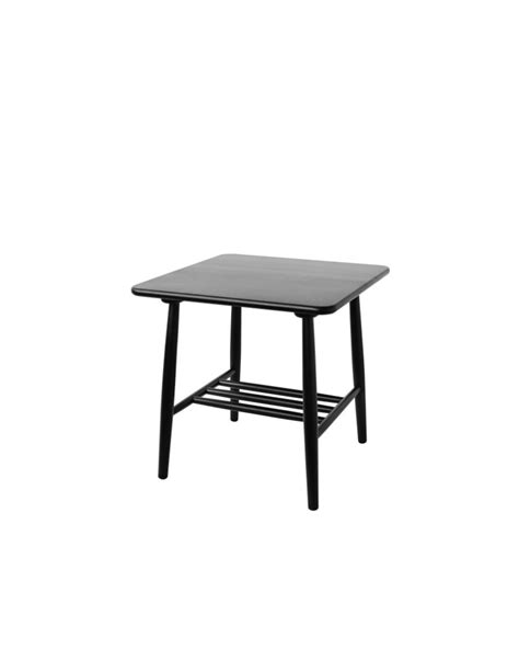 Fdb Møbler D20 Sivupöytä Lakattu Koivu Musta Fasetti