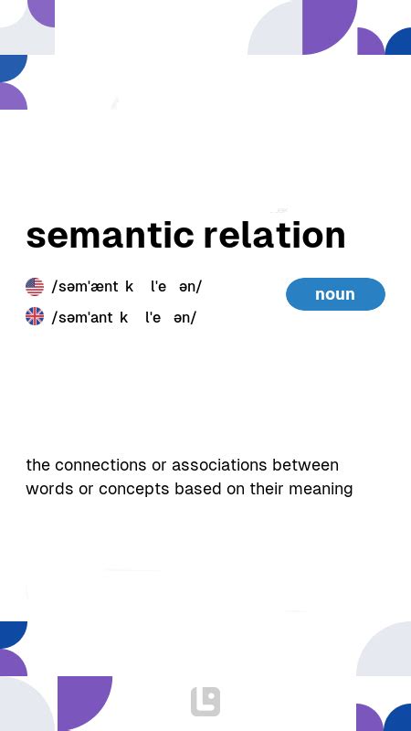 Definition And Meaning Of Semantic Relation Langeek