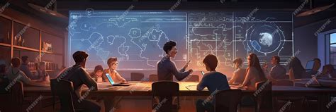 Premium Photo Educational Excellence Coding Instruction Computer Science Education Engaged